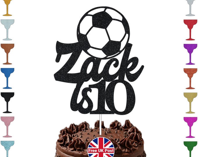 Personalised Football Cake Topper Party Birthday Football Kids Man Boy ...