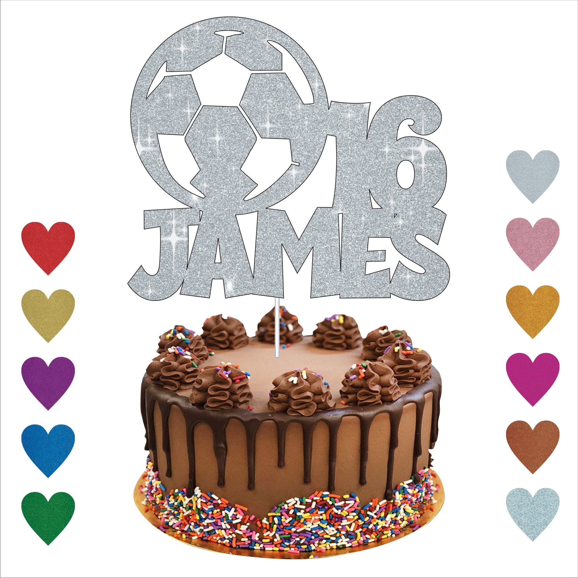 Personalised Football Cake Topper Football Themed Cake Topper | Etsy