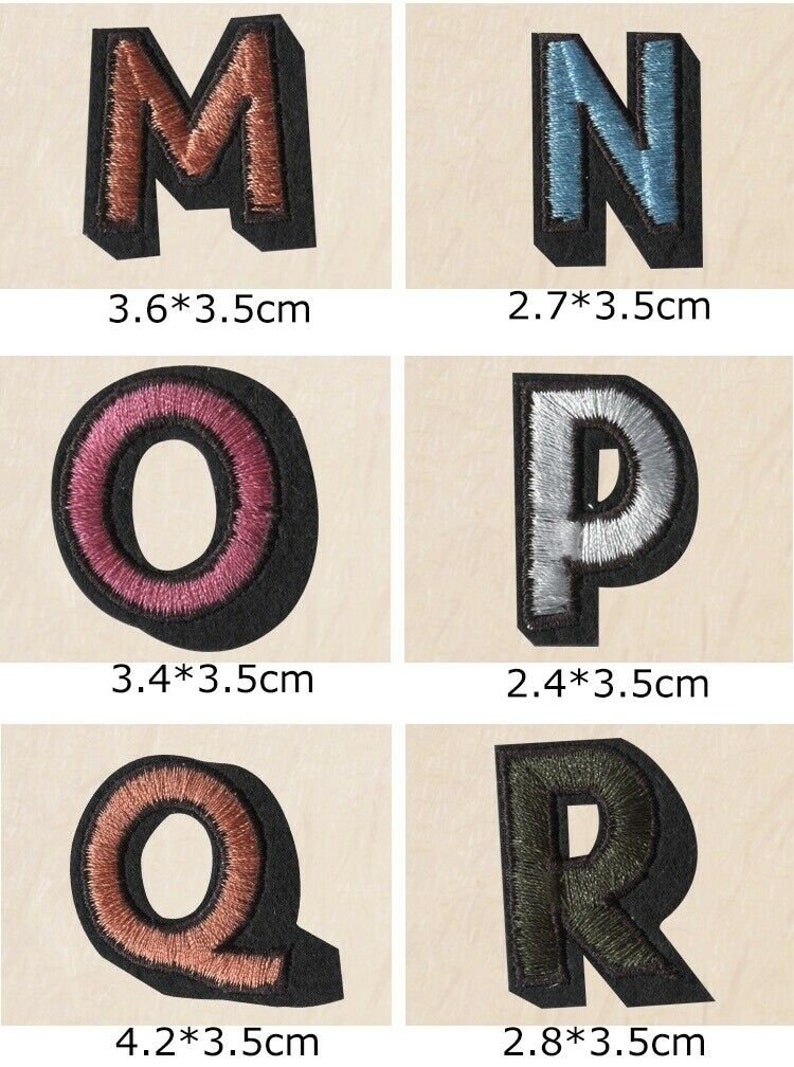 Multicoloured Embroidered Letter Patches Sew on / Iron on - Etsy UK