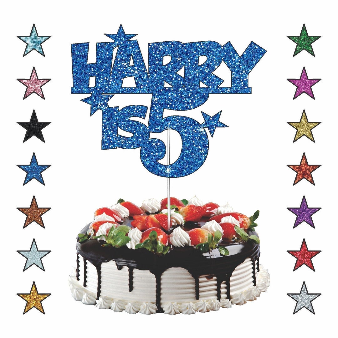 Birthday Personalised Cake Topper for Kids Girls Boys Custom Cake ...