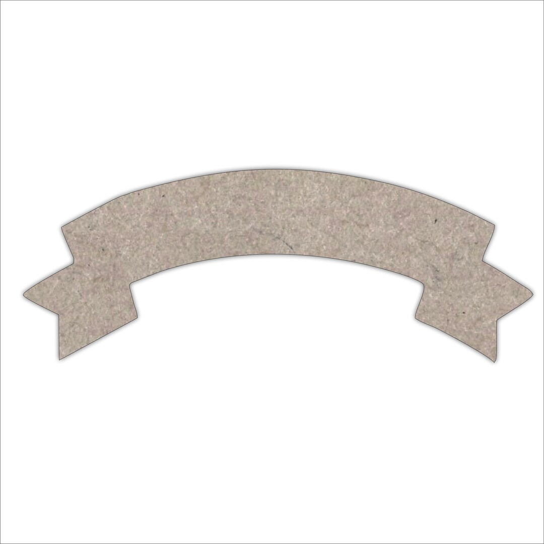 Wooden Banner Shape for Crafts and Decoration MDF Banner Shape Banner ...