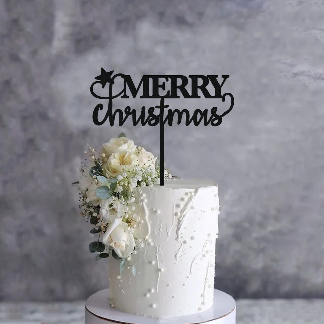 Merry Christmas Cake Topper, Xmas Topper, Merry Xmas Cake Topper, Xmas ...