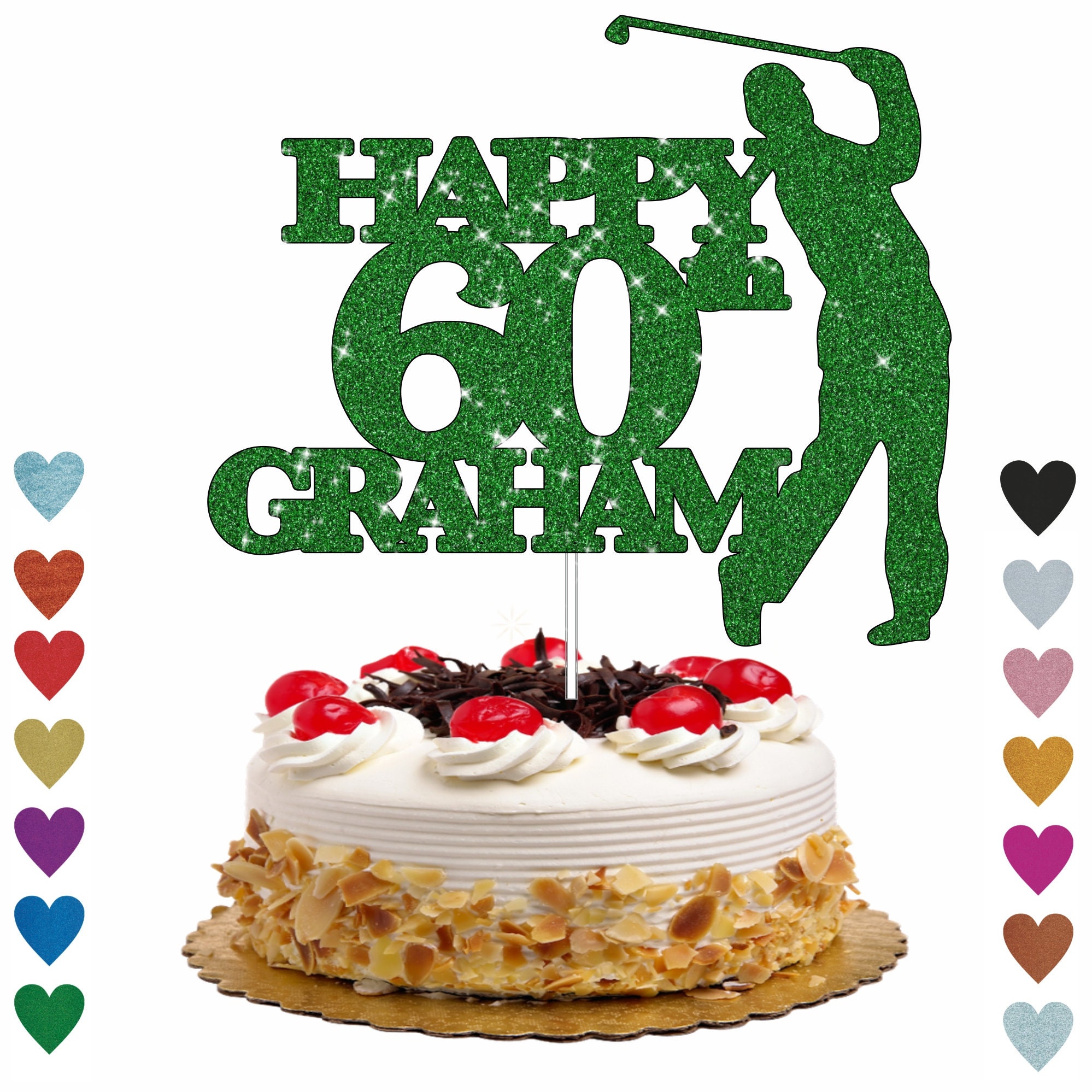 Golf Birthday Cake Topper Golf Cake Topper Personalised Golf - Etsy