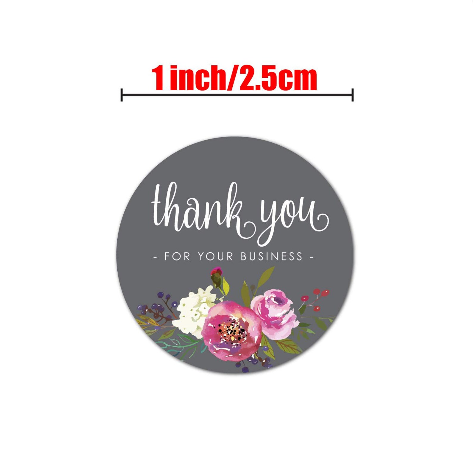 Grey Thank You For Your Business Stickers Thank You Stickers | Etsy