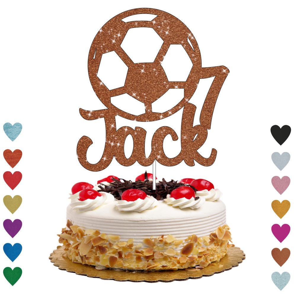 Custom Football Cake Topper Black Custom Name Age Football - Etsy UK