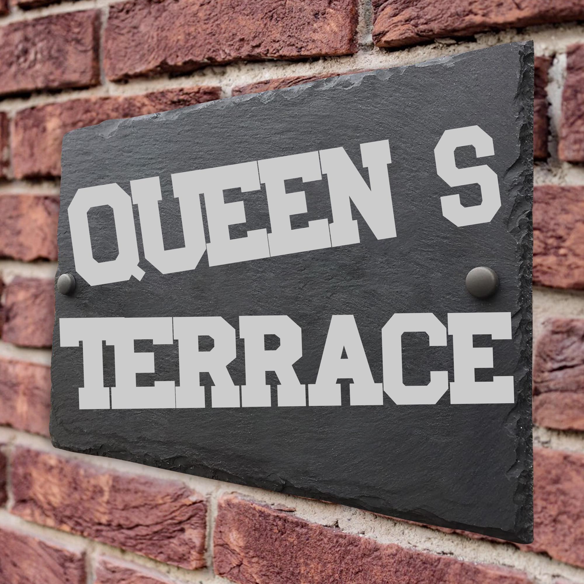 Personalised Slate House Sign - Custom With Your House Name - Street ...