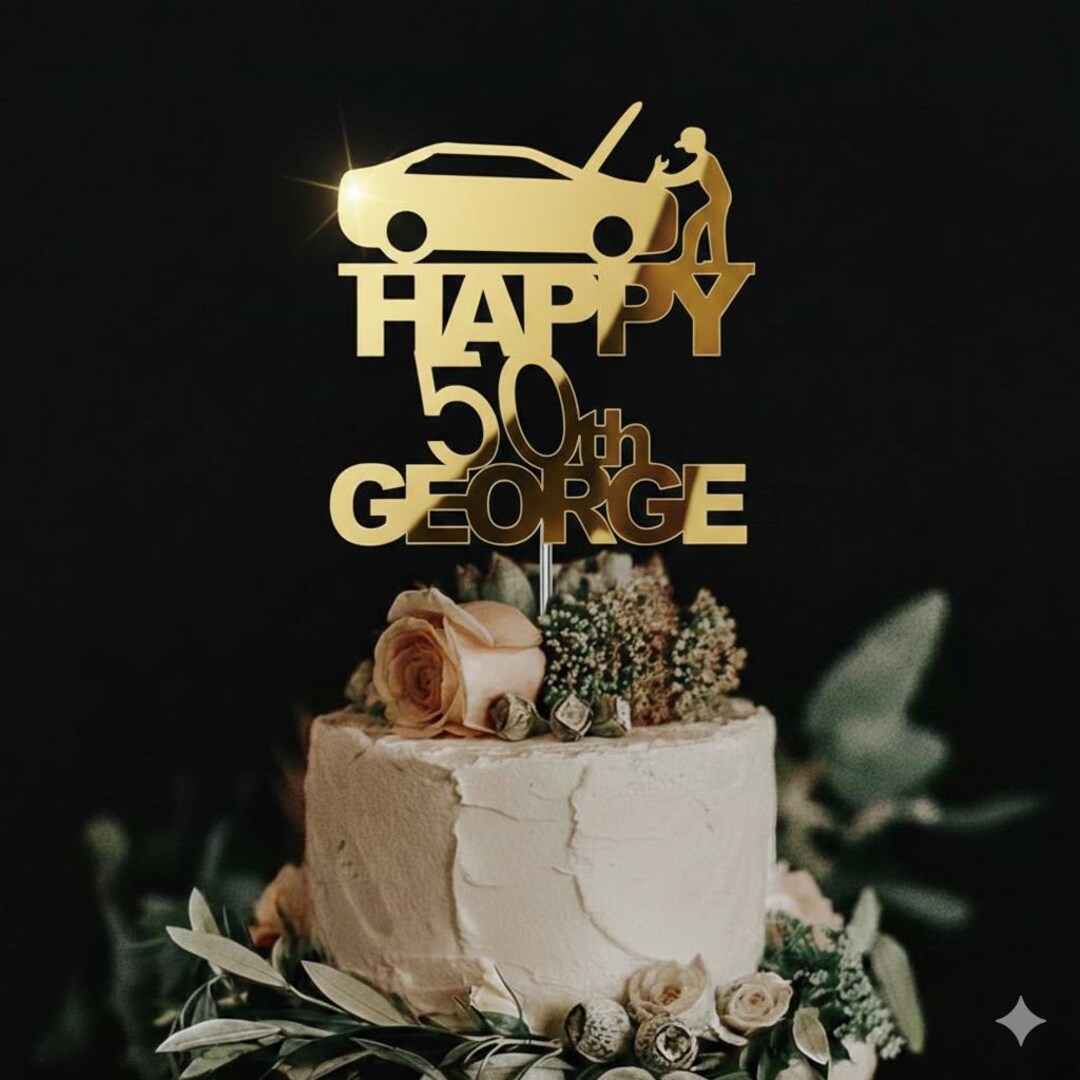 Personalised Car Mechanic Cake Topper, Personalized Car Mechanic Party ...