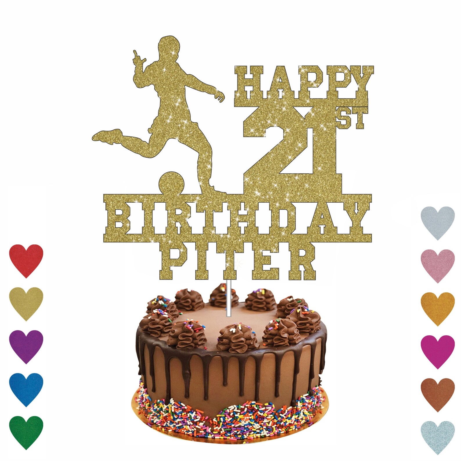 Sport Cake Topper Personalised Football Cake Topper Football - Etsy UK