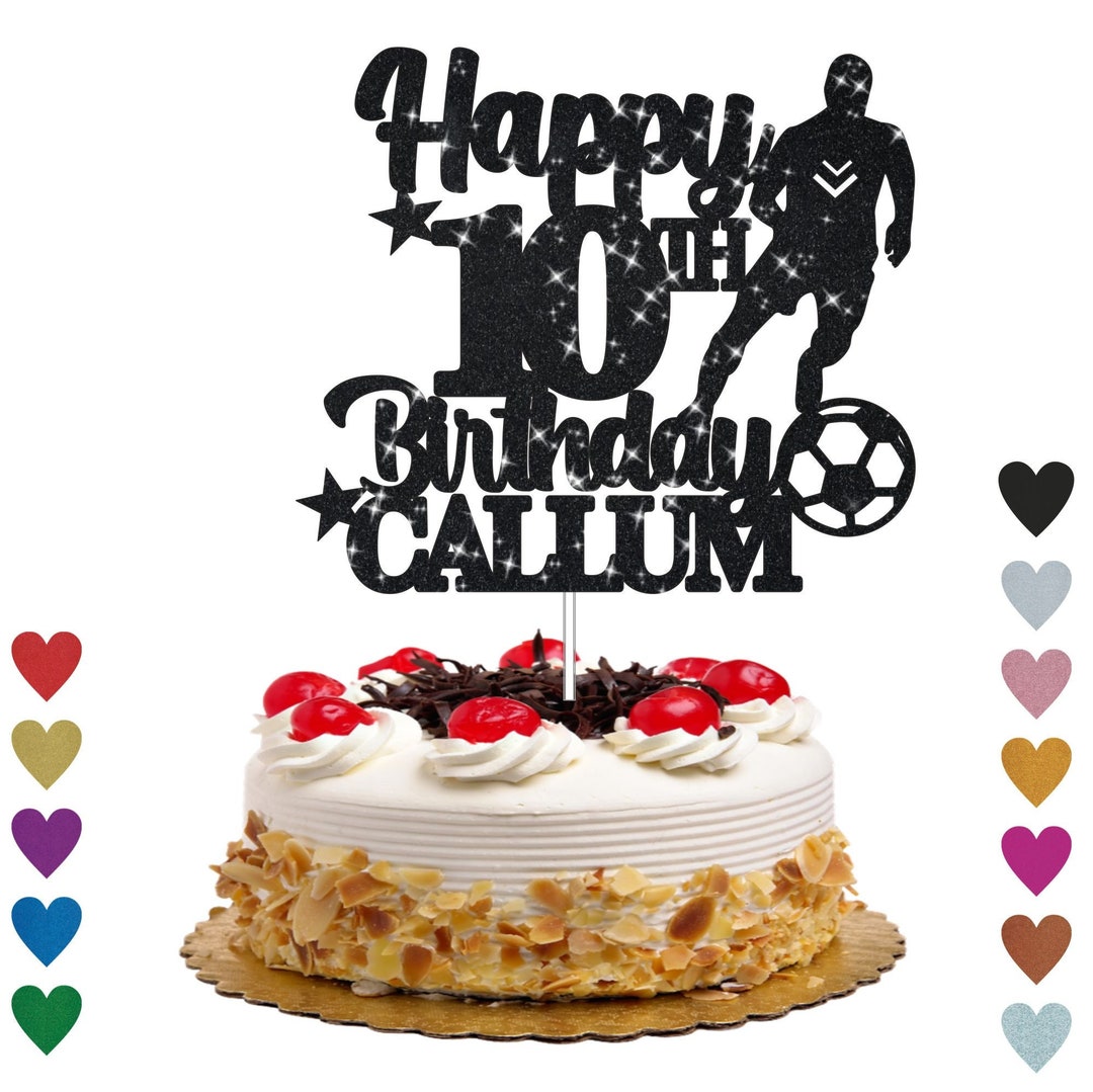 Personalised Football Cake Topper Ball Footy Topper Football Custom ...