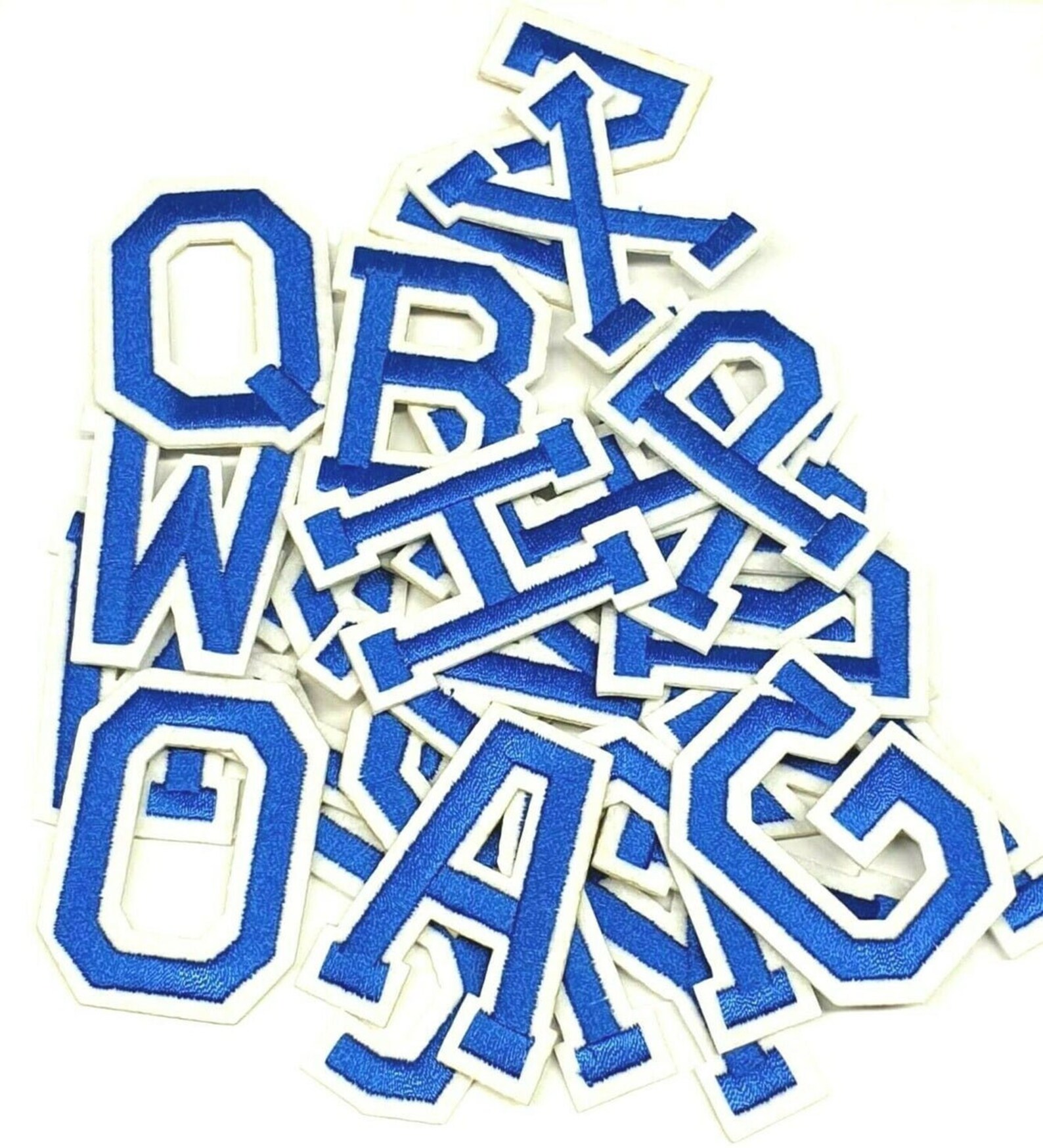 Blue Letter Patch Patches Iron on Letters Sew on Letters Retro - Etsy