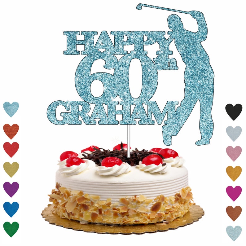 Golf Birthday Cake Topper Golf Cake Topper Personalised Golf - Etsy UK