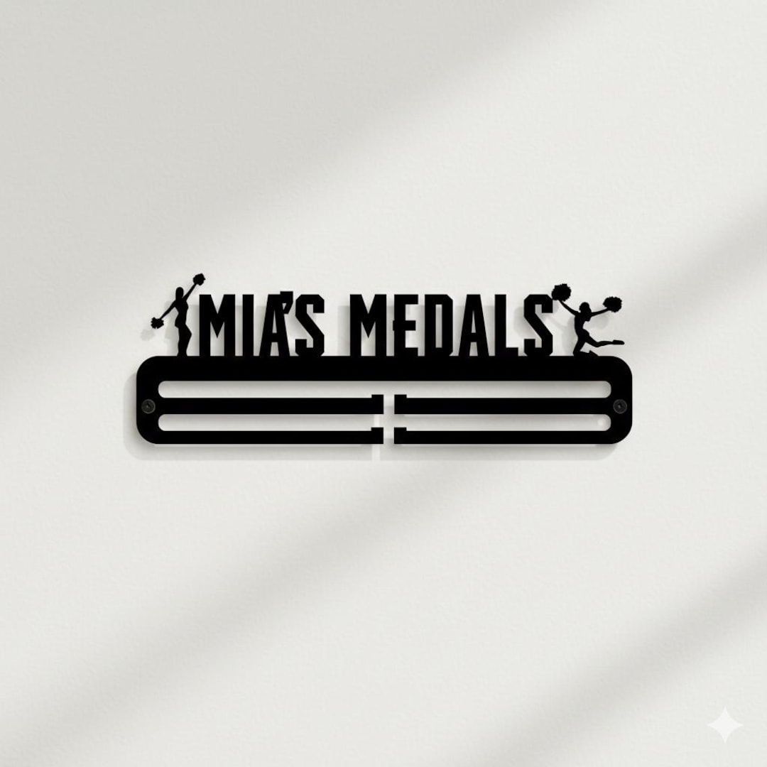 Cheerleading Acrylic Medal Holder - Personalized Cheerleader Medal ...