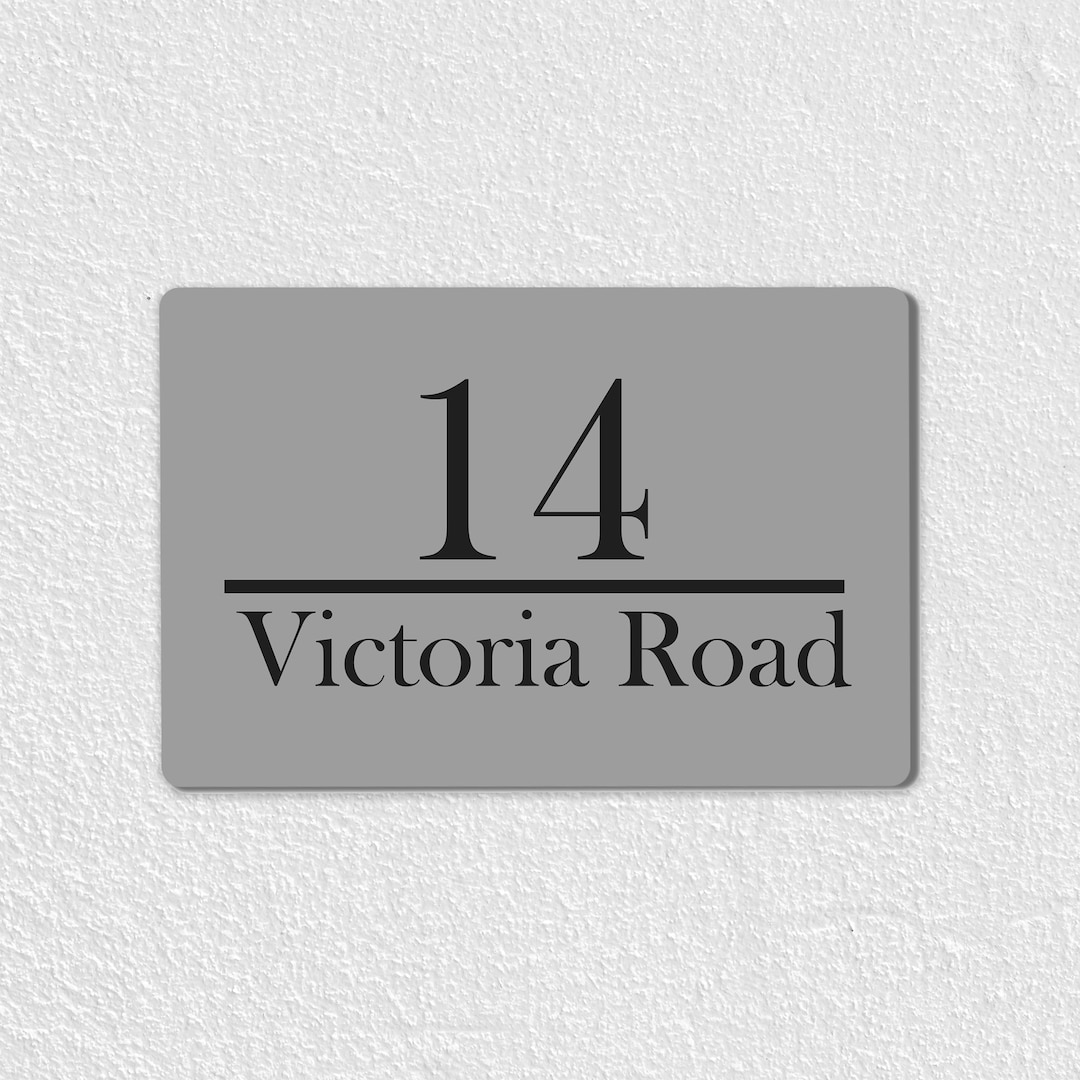 Personalised Modern House Sign House Number Plaque Acrylic Address ...