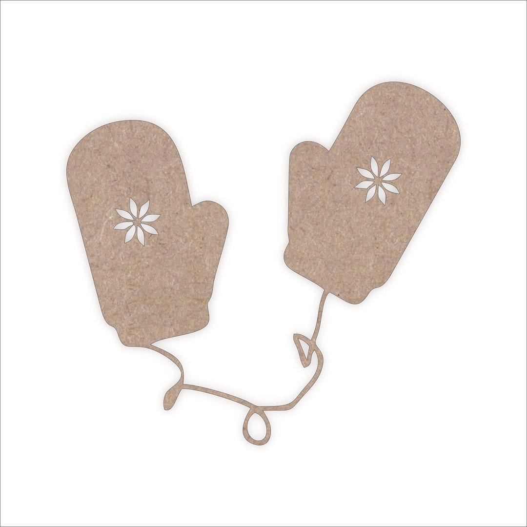 Mitten Shape, Winter Mitten Cut Out, Wooden Shapes for Crafts and ...
