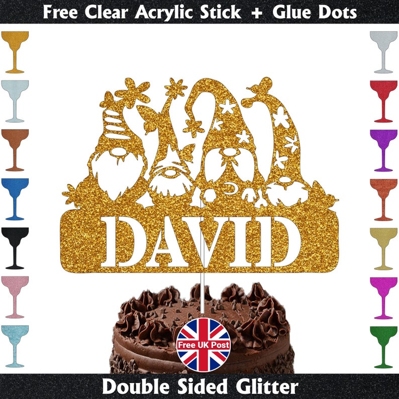 Personalised Birthday Cake Topper Happy Birthday Cake Topper Any Name ...