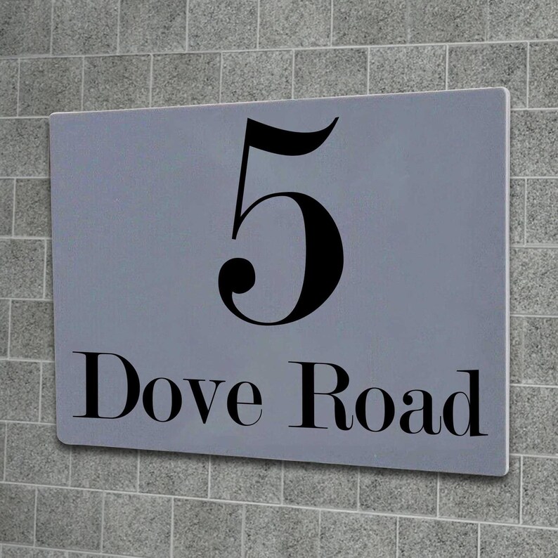Personalised Floating House Sign House Number Road Name Plaque Address ...