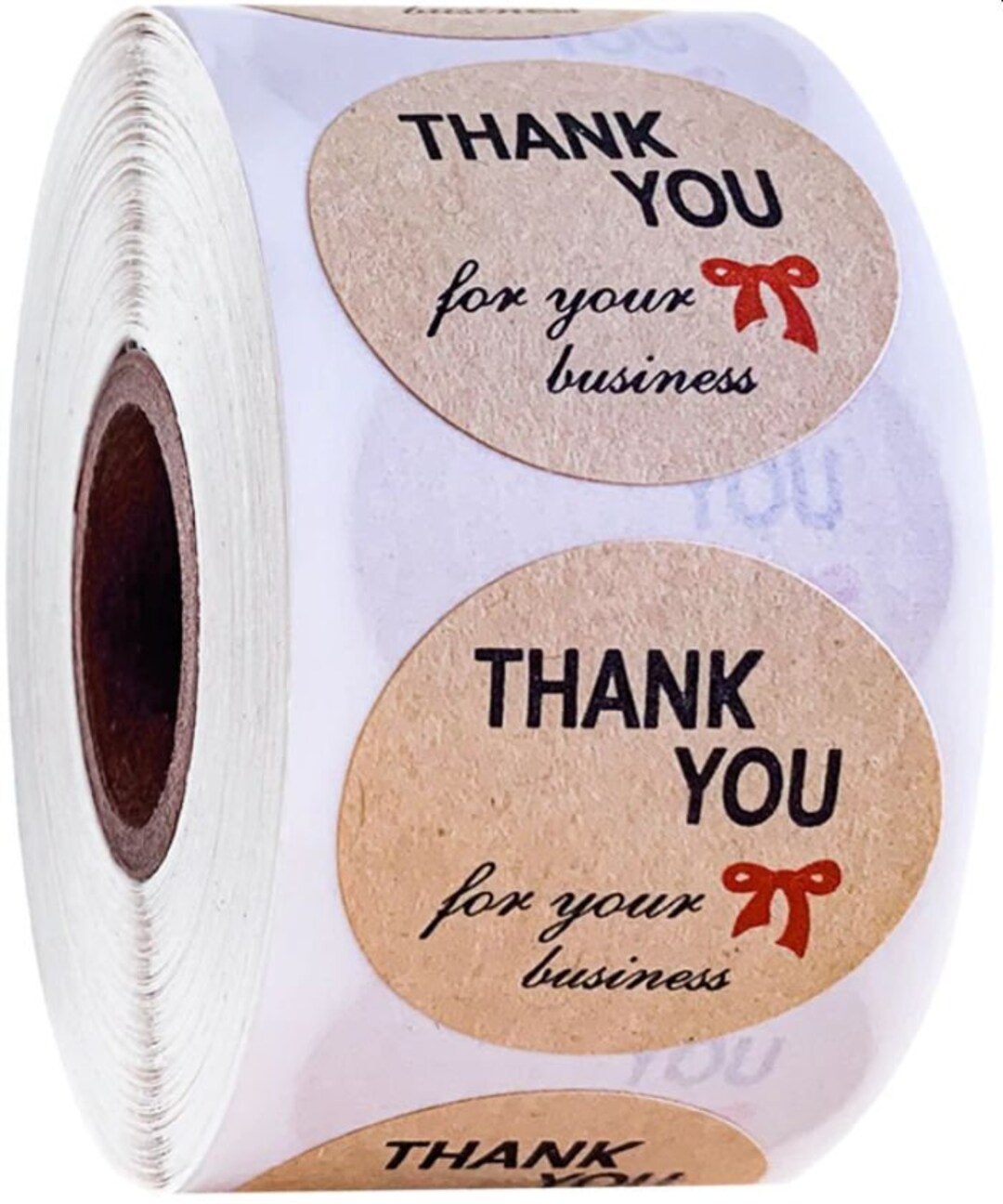 Thank You for Your Business Stickers Thank You Stickers Red Bow Design ...