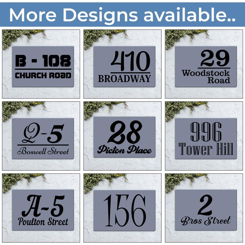 Personalised Floating House Sign House Number Road Name Plaque Address ...