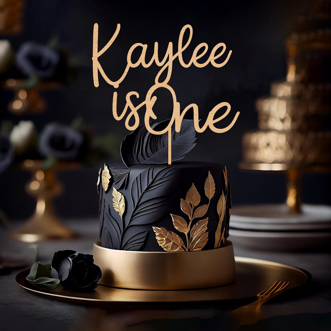 Personalised Birthday Cake Topper - Custom Party Cake Decoration With ...