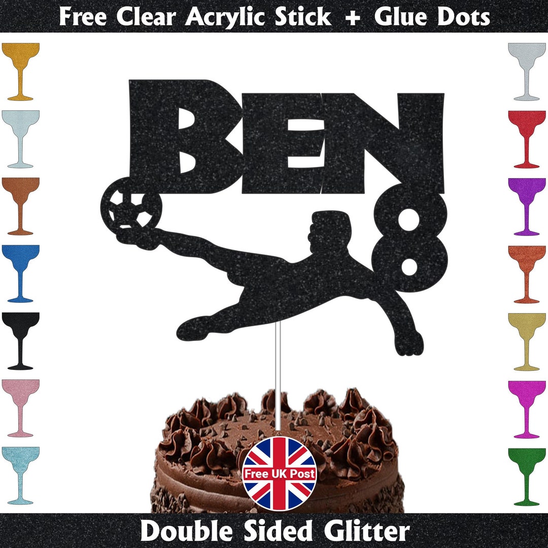 Custom Football Cake Topper Custom Name Age Football Birthday Party ...