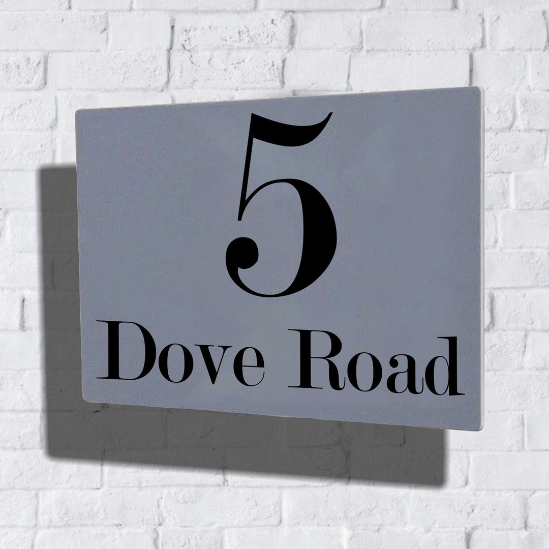 Personalised Floating House Sign House Number Road Name Plaque Address ...