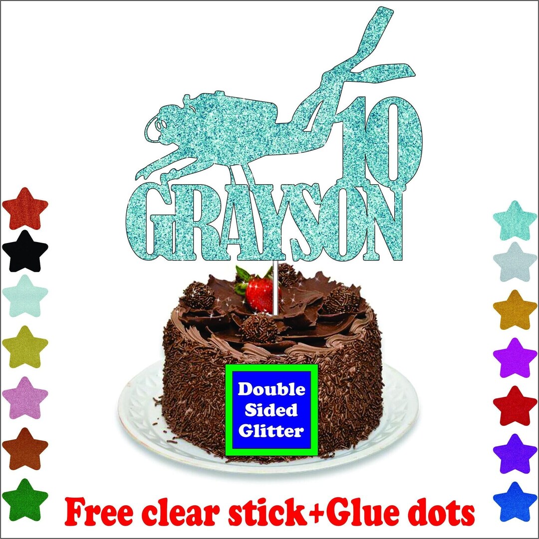Scuba Diving Birthday Cake Topper , Swimming Cake Topper , Deep Sea ...