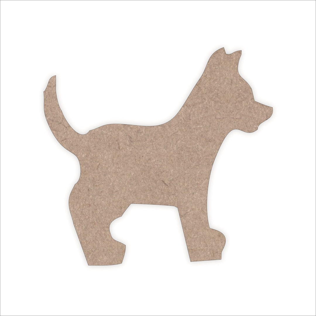 Dog Shape MULTIPLE SIZES Laser Cut Unfinished Wood Cutout - Etsy