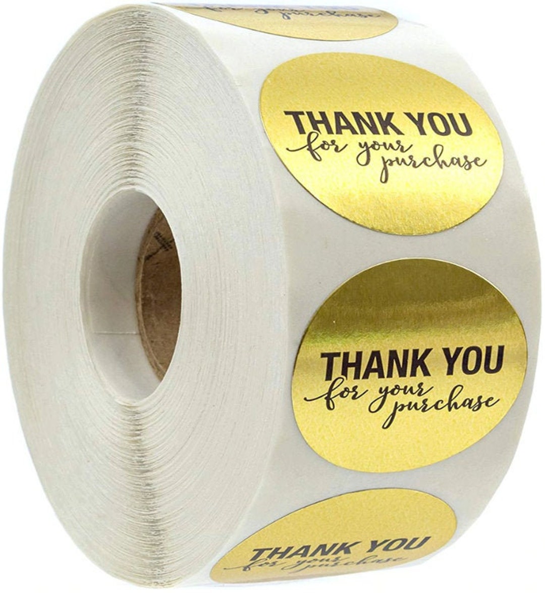 Thank You Stickers Labels for Your Order Gold Shiny Labels - Etsy