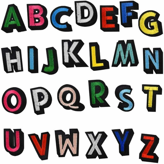 Multicoloured Embroidered Letter Patches Sew on / Iron on - Etsy UK