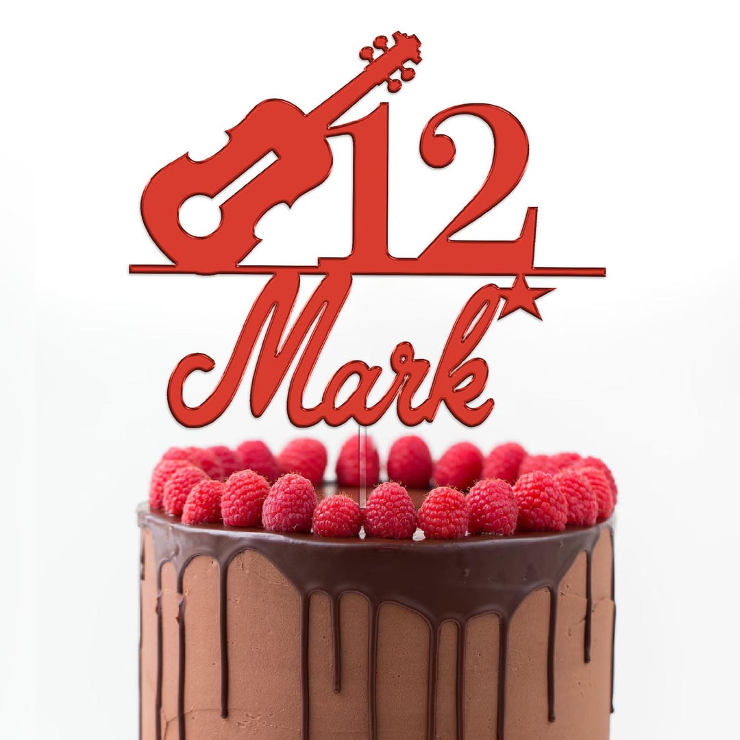 Violin Cake Topper Violin Birthday Cake Topper Musical Cake Topper ...