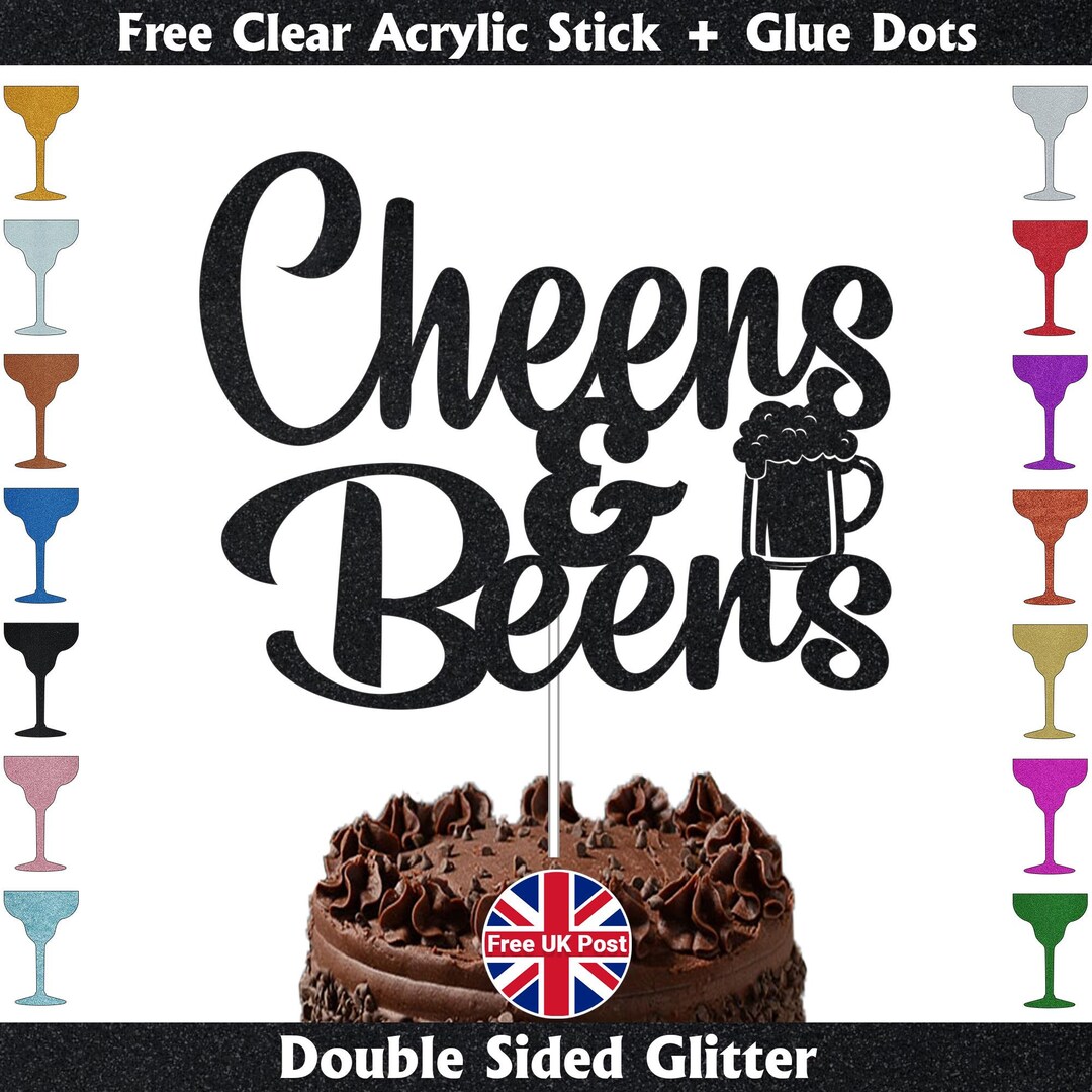 Cheers and Beers Cake Topper, Beer Theme Cake Topper, Beer Mug Cake ...