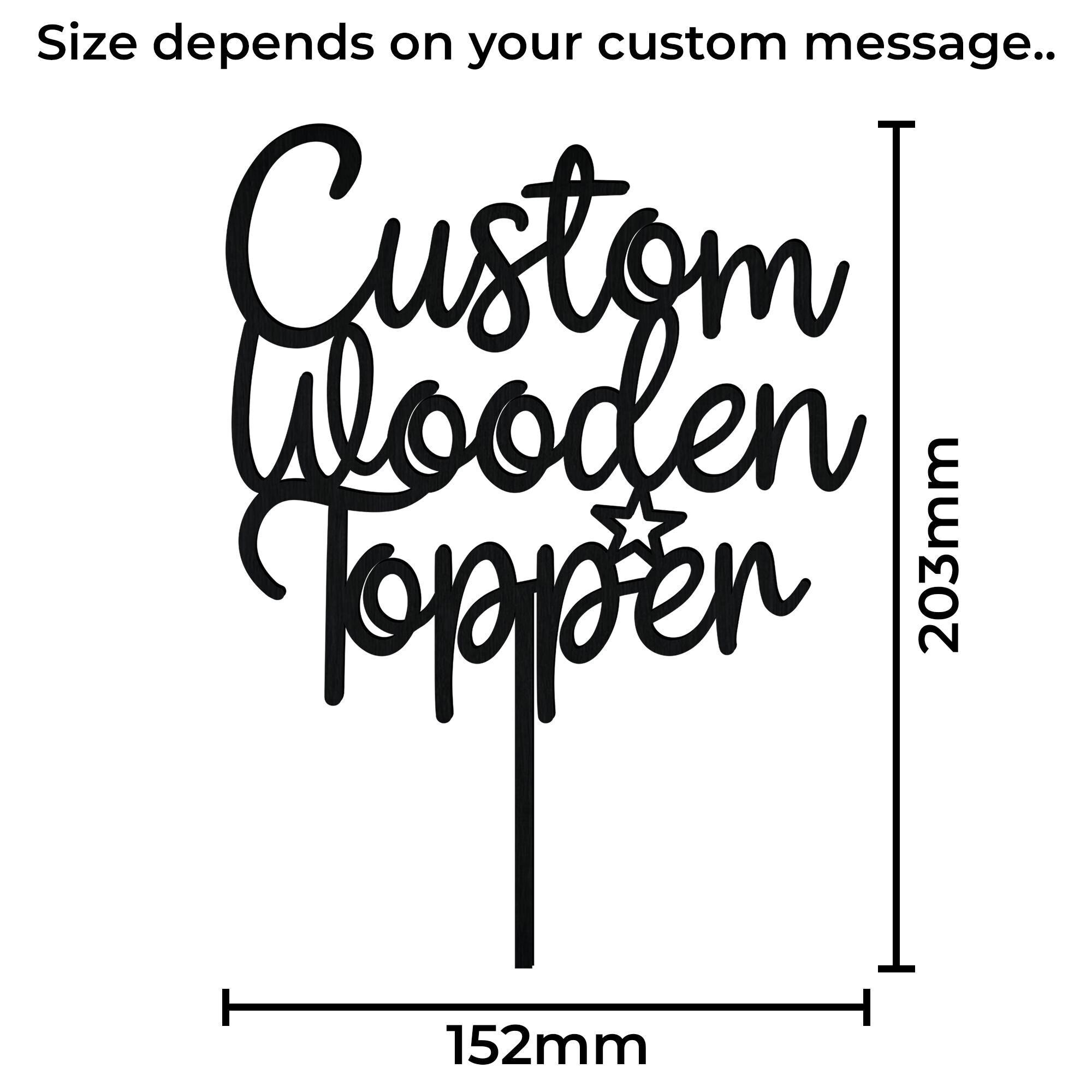 Personalised Birthday Cake Topper - Custom Party Cake Decoration With ...