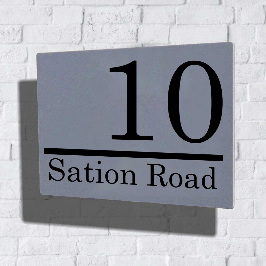 Personalised Modern House Sign Custom Acrylic Modern House Numbers Sign ...