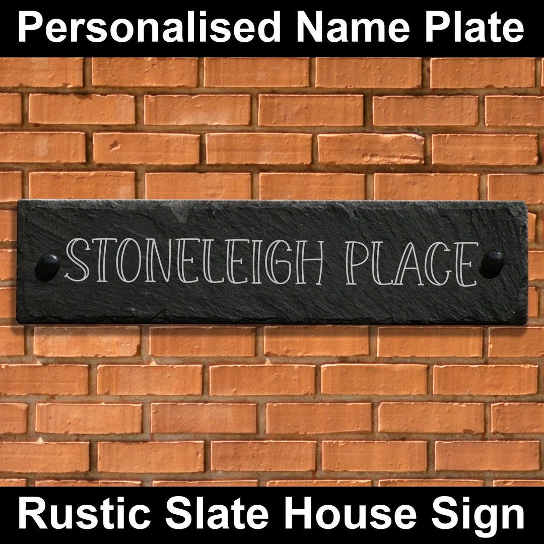 House Sign Slate House Plaque Slate Name Plates House Name Plates ...