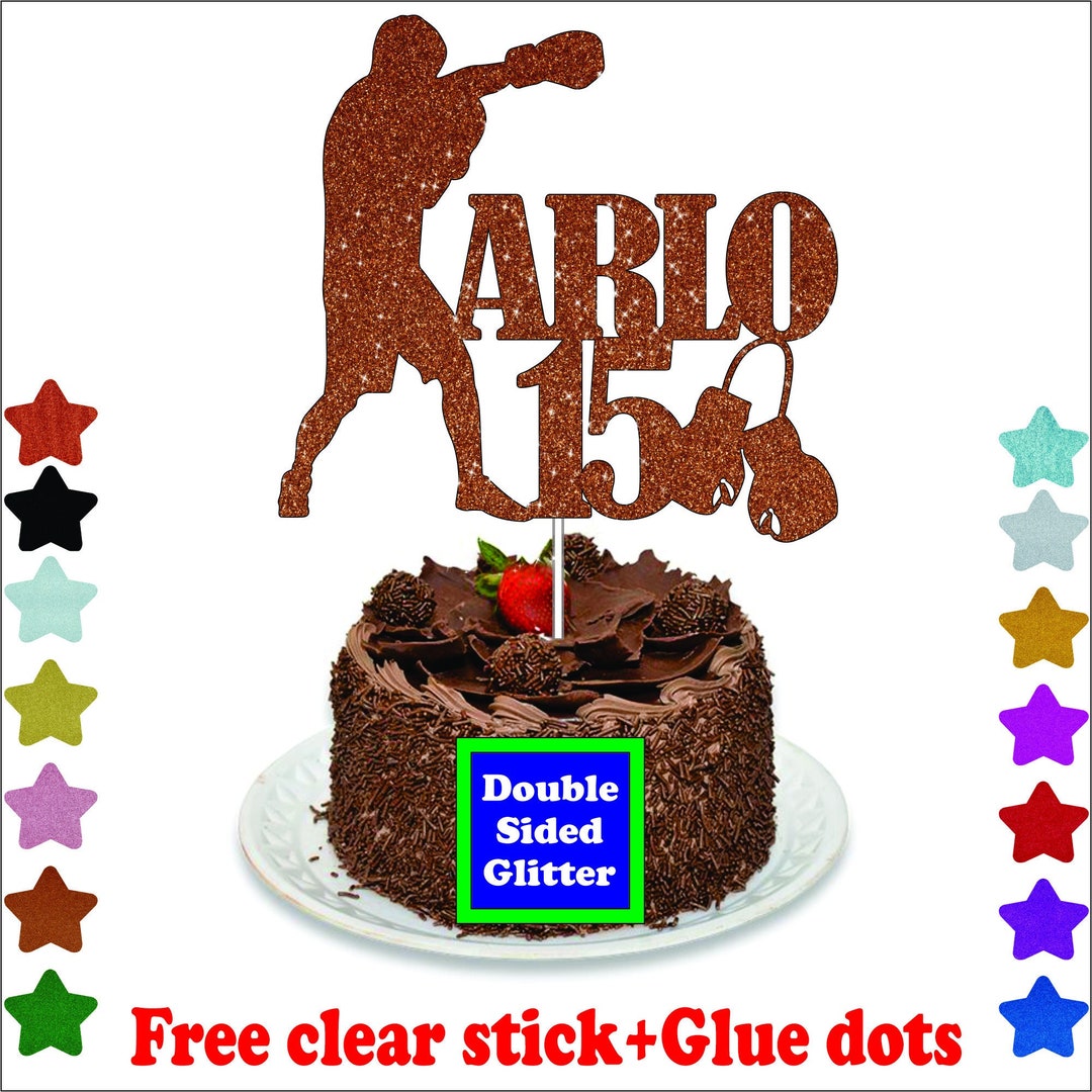 Boxing Cake Topper, Boxer Cake Topper, Boxer Birthday Decorations ...