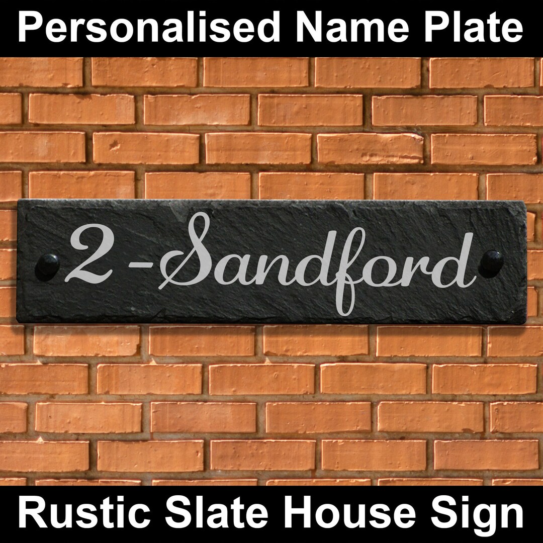 House Sign Slate House Plaque Slate Name Plates House Name Plates ...