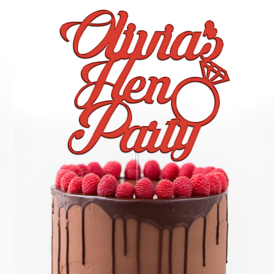 Personalised Hen Party Cake Topper | Custom Bridal Shower Party ...