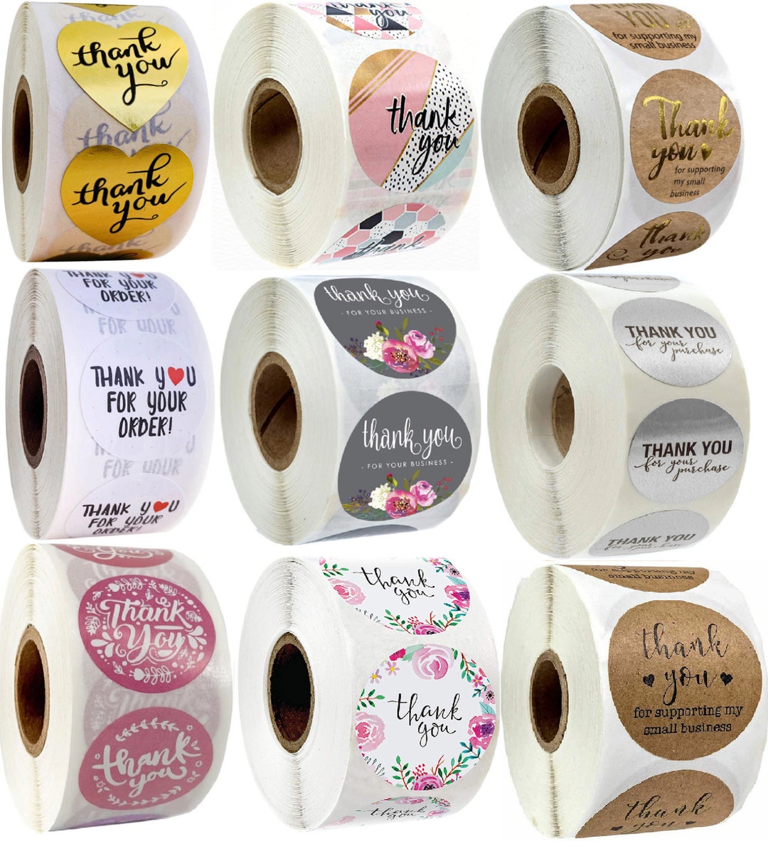 Thank You Stickers Thank You for Your Order Stickers Supporting My ...