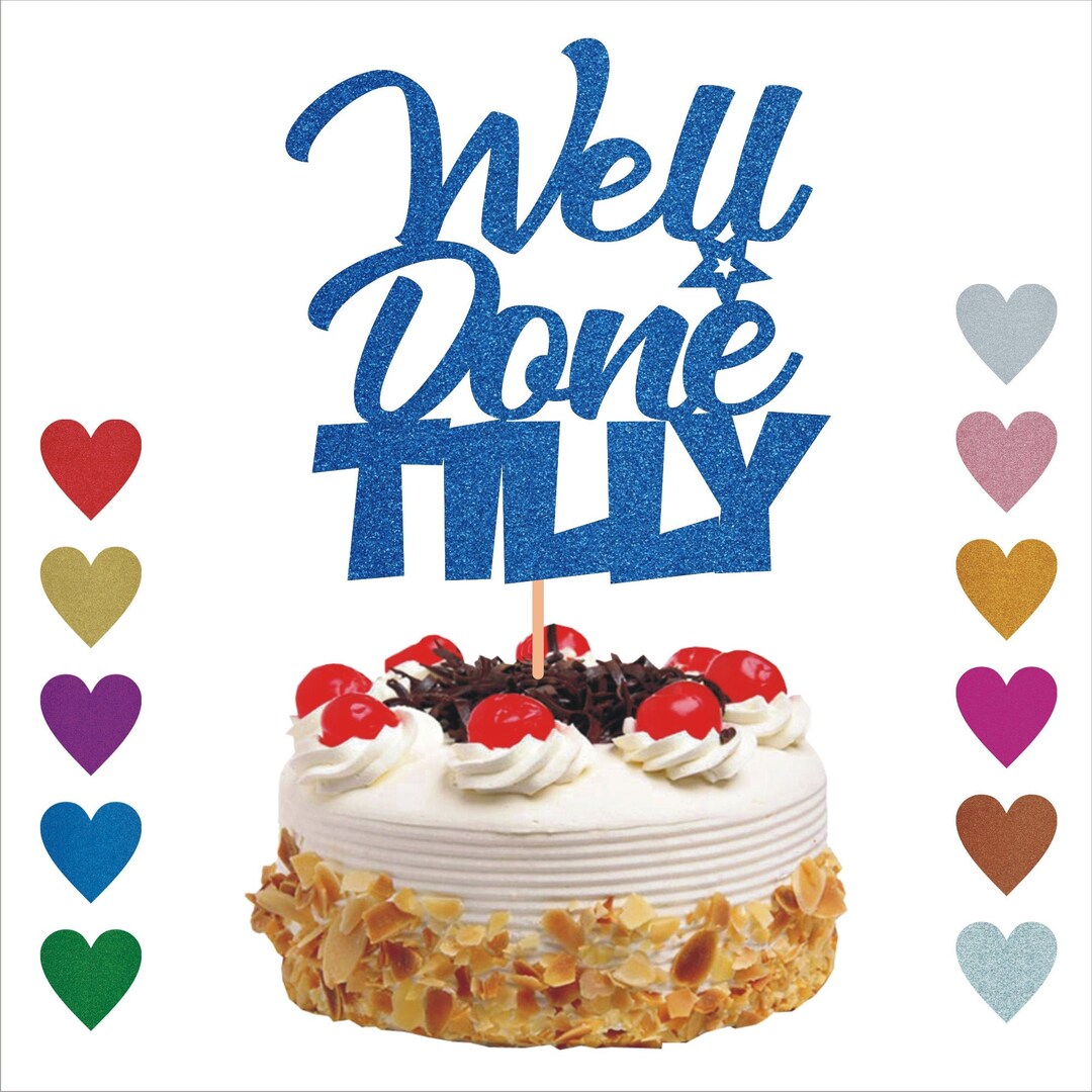 Custom Well Done Graduation Cake Topper Personalised Party Decoration ...