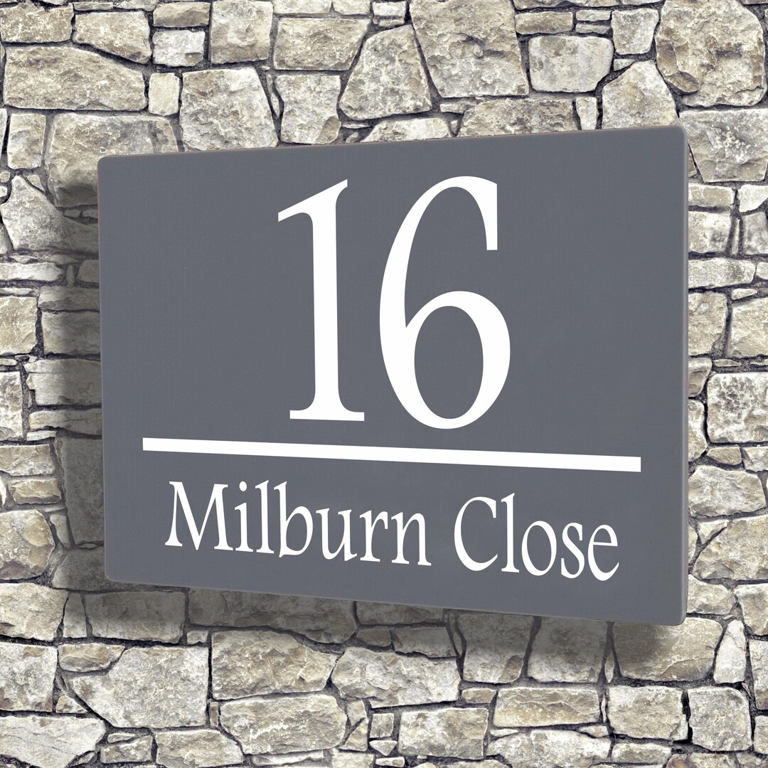 Modern House Sign Plaques Floating House Sign Plates Personalised ...