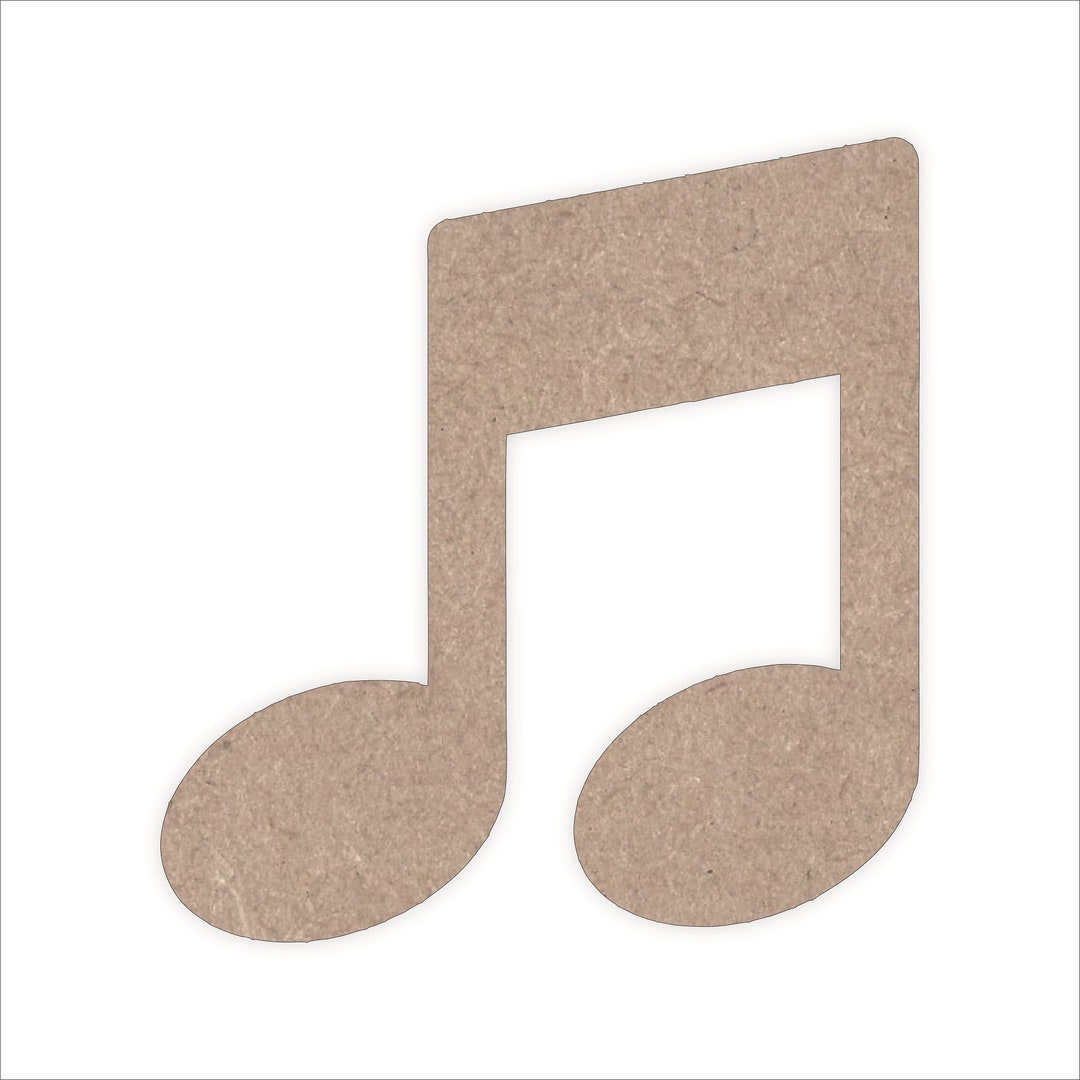 Musical Note Wooden Shape Unfinished Note Wood Pieces Cutout ...