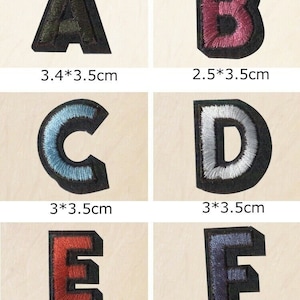 Multicoloured Embroidered Letter Patches Sew on / Iron on Patches ...