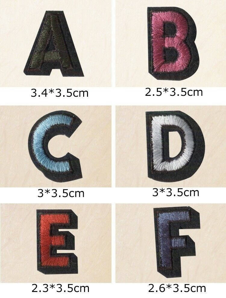 Multicoloured Embroidered Letter Patches Sew on / Iron on - Etsy UK