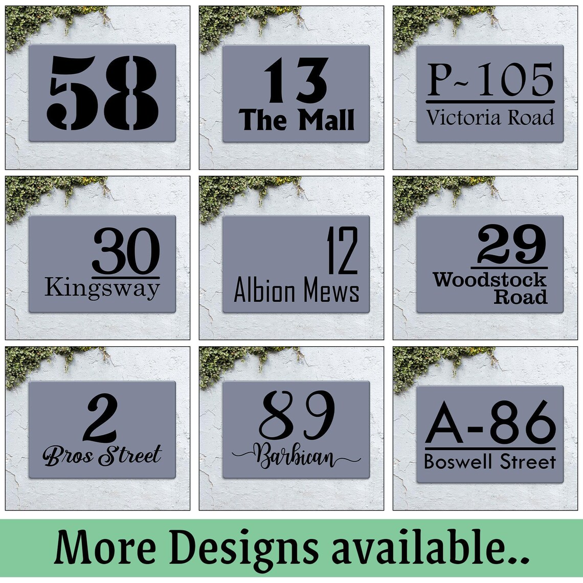 Custom Floating House Signs Plaques Door Numbers Personalised Name ...