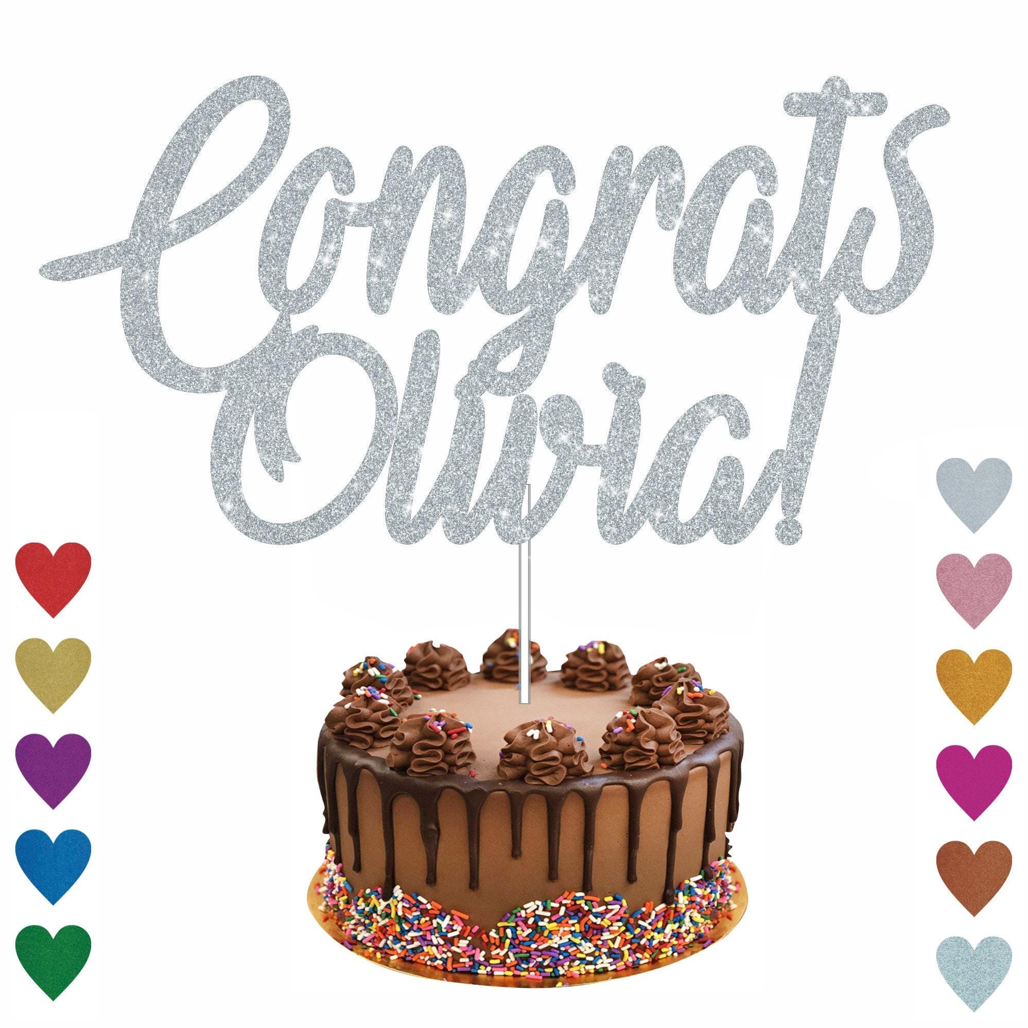 Custom Congrats Cake Topper | Congratulations Cake Topper | Congrats ...