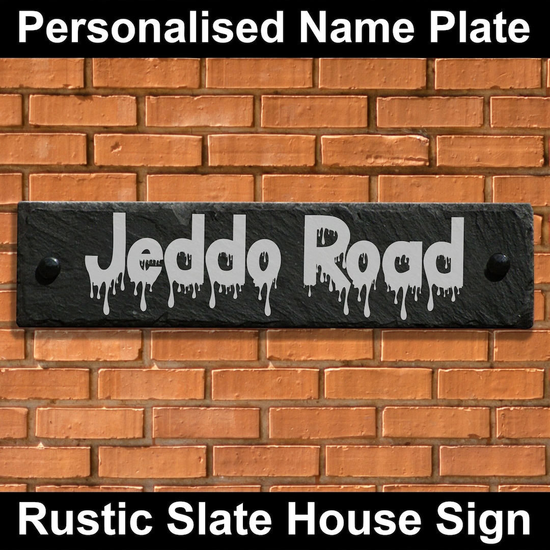 Personalised Slate House Plaque Slate Name Plates House Name Plates ...