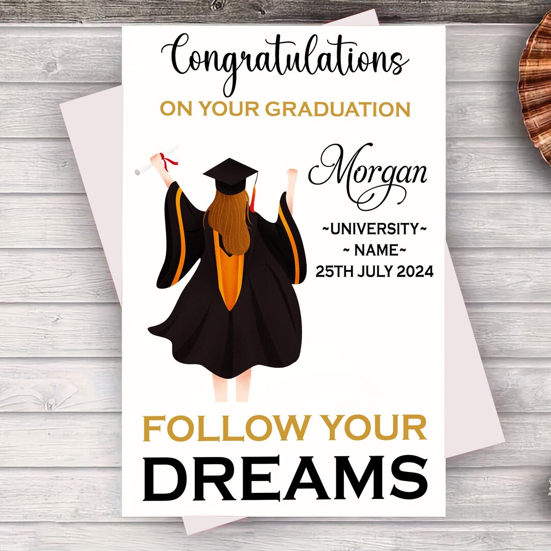 Personalised Graduation Card, Graduation Card, Congratulations on Your ...
