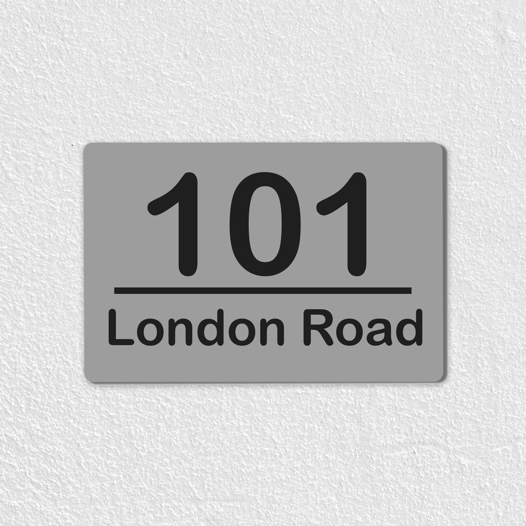 Personalised Modern House Sign Custom Acrylic Modern House Numbers Sign ...