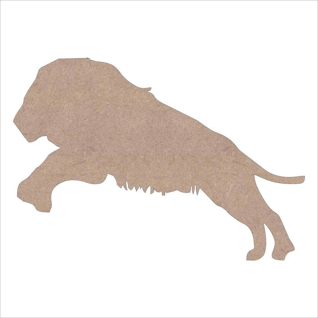 Wooden MDF Animal Lion Shapes Wooden Craft for Scrapbooking, Project ...