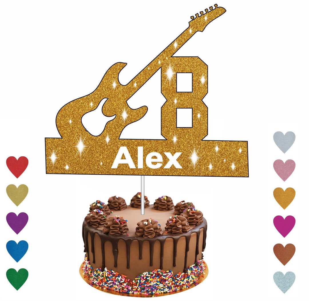Violin Cake Topper Personalised Birthday Cake Topper Music Cake Topper ...